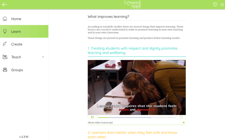 Getting Started - LessonApp
