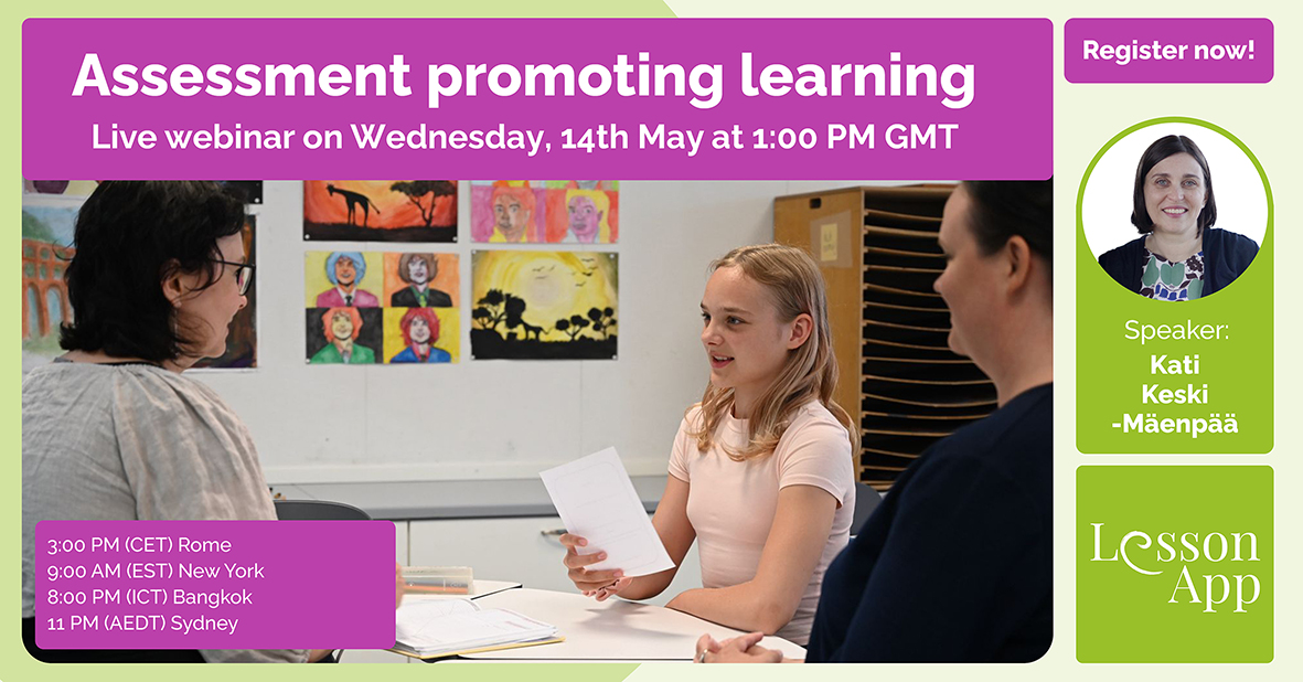 Free Webinar: Assessment promoting learning - LessonApp